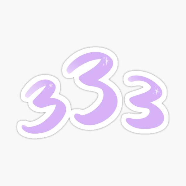 "333 Angel Number" Sticker for Sale by rsnod18 | Redbubble