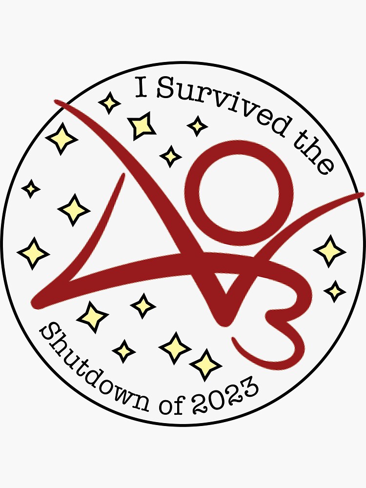 "AO3 Shutdown 2023" Sticker for Sale by broadwaycantdie | Redbubble