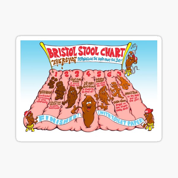 "Bristol stool chart" Sticker for Sale by Glinda-39 | Redbubble
