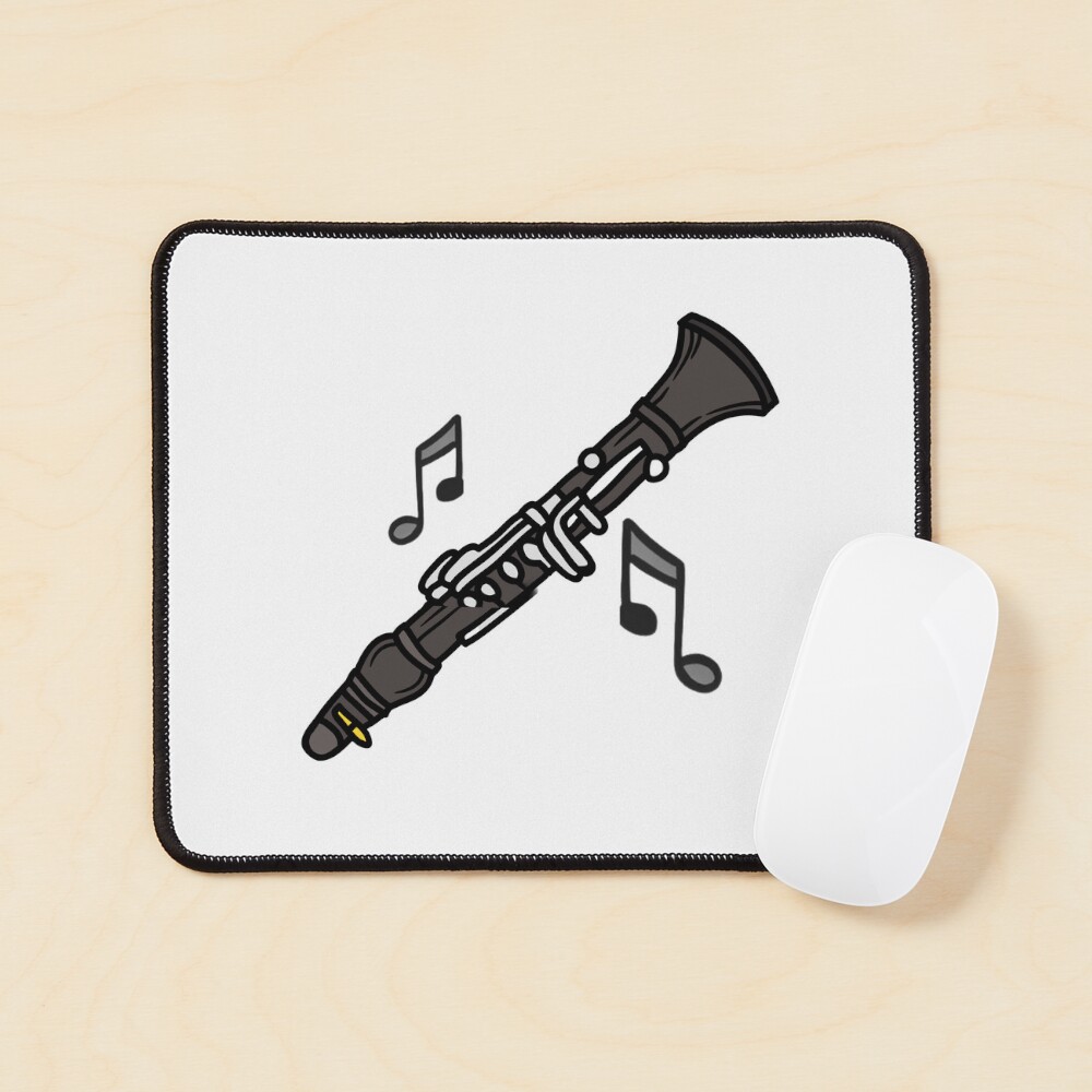 "A cartoon of a kawaii clarinet with musical notes" Sticker for Sale by ...