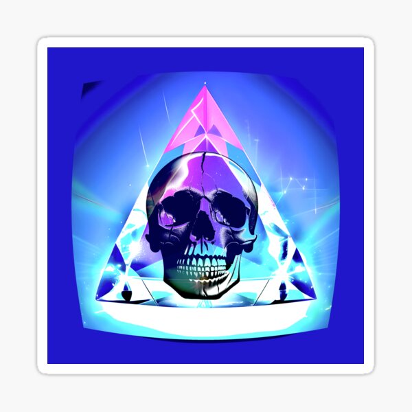 "triangle skull 2023 tileartwork" Sticker for Sale by joseph paulson ...