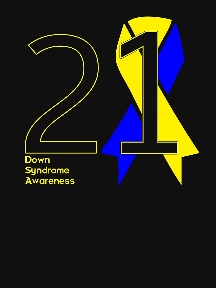 "Down Syndrome -- Big 21" T-shirt for Sale by oddmetersam | Redbubble ...