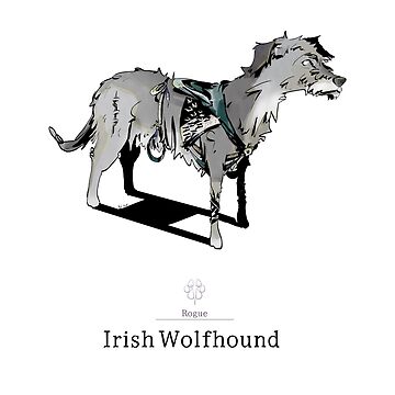 "Irish Wolfhound Rogue" Sticker for Sale by Amanda Moody | Redbubble