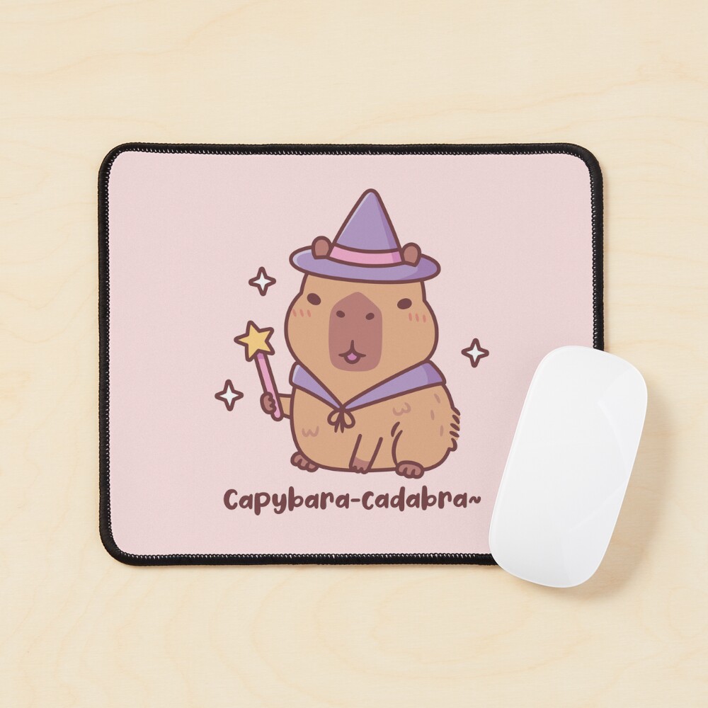 "Cute Capybara Wizard Capybaracadabra Funny Pun" Sticker for Sale by ...