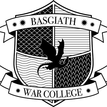 "Fourth Wing - Basgiath War College (Black)" Canvas Print for Sale by ...