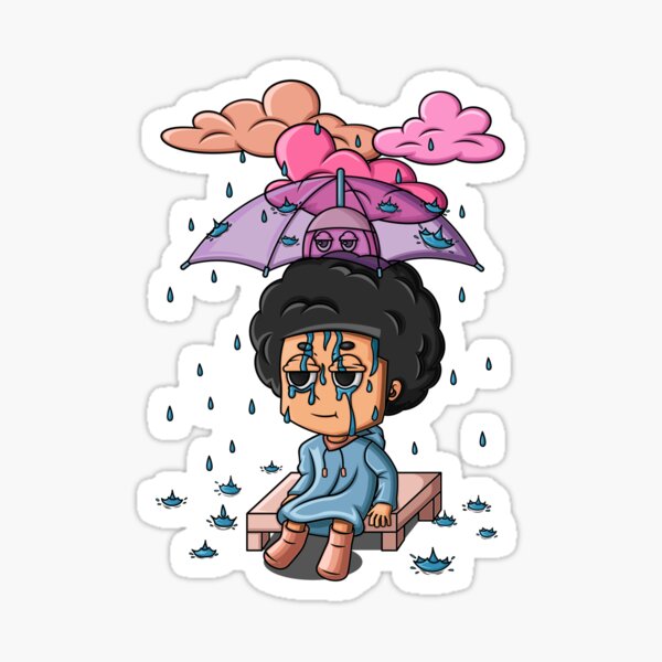 "The Rainy season" Sticker for Sale by Huamoys Shop | Redbubble