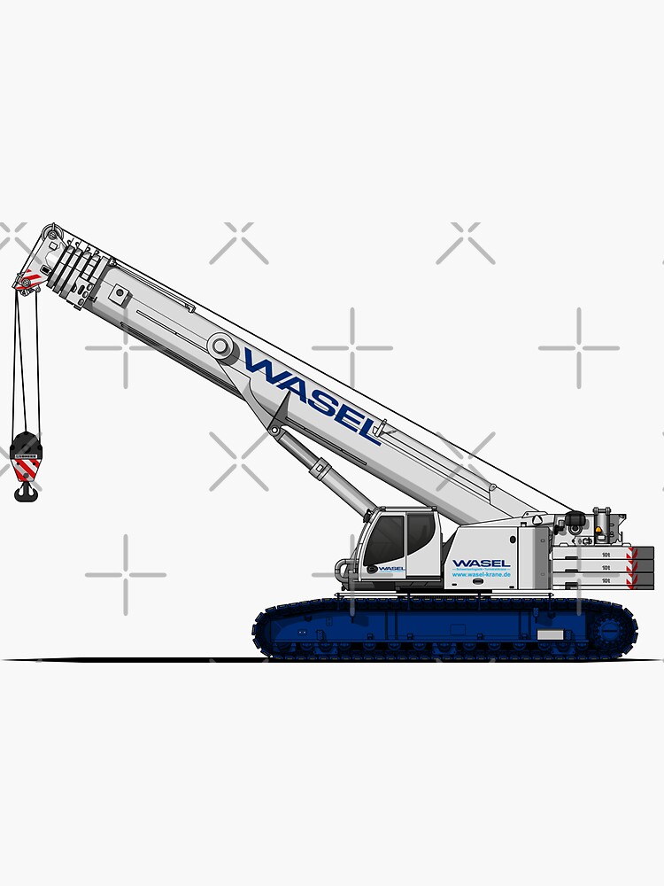 "Crawler Crane 20" Sticker for Sale by Heavy Machinery | Redbubble