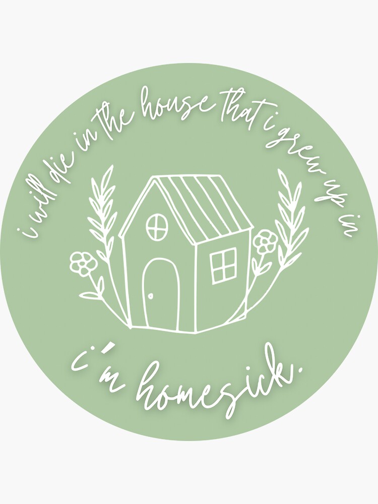 "homesick noah kahan lyric" Sticker for Sale by PT Kahlon | Redbubble