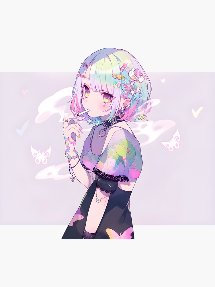 "Cutecore Pastel Anime Girl" Sticker for Sale by Dollface- | Redbubble