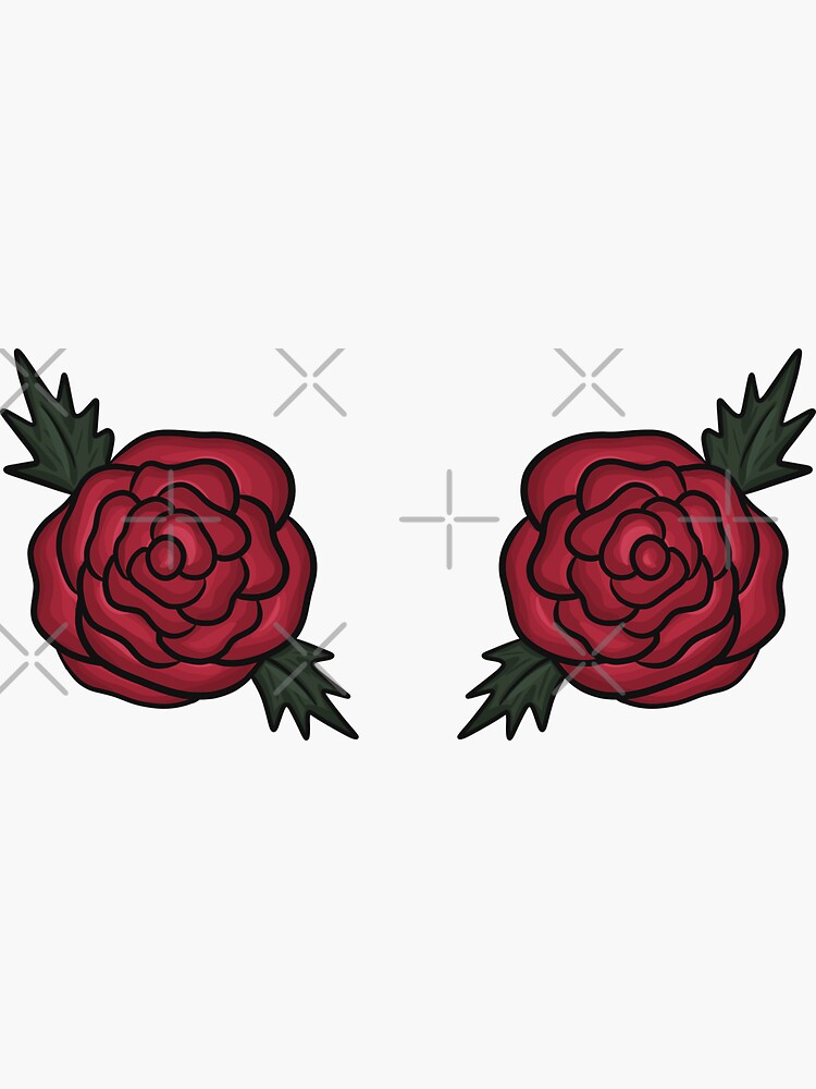 "ROSES" Sticker for Sale by r0undincircles | Redbubble