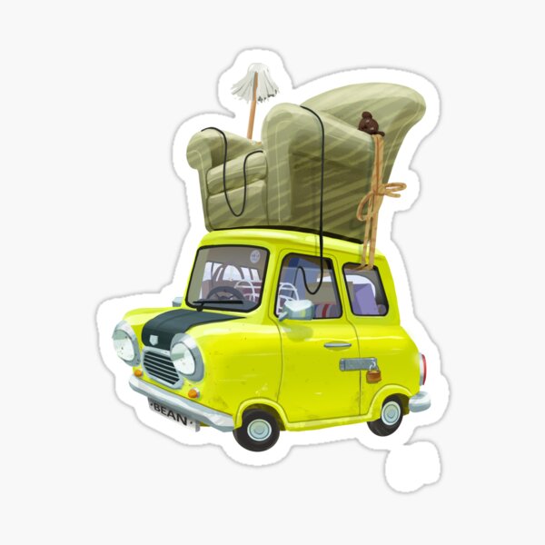 "Mr Bean " Sticker for Sale by DMurrayArtist | Redbubble