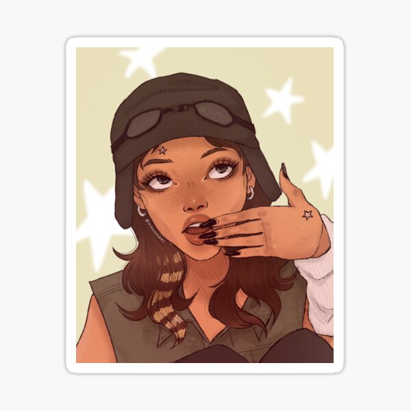 "Star Girl Gasp" Sticker for Sale by Leckydoodless | Redbubble
