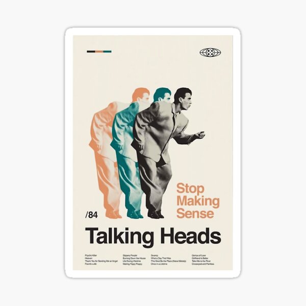 "Vintage Stop Making Sense, Talking Heads " Sticker for Sale by ...
