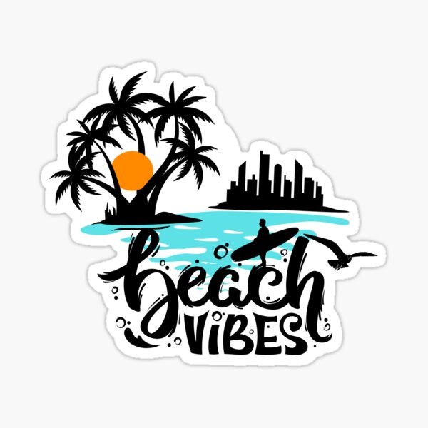 "beach vibes , summer" Sticker for Sale by simowx | Redbubble