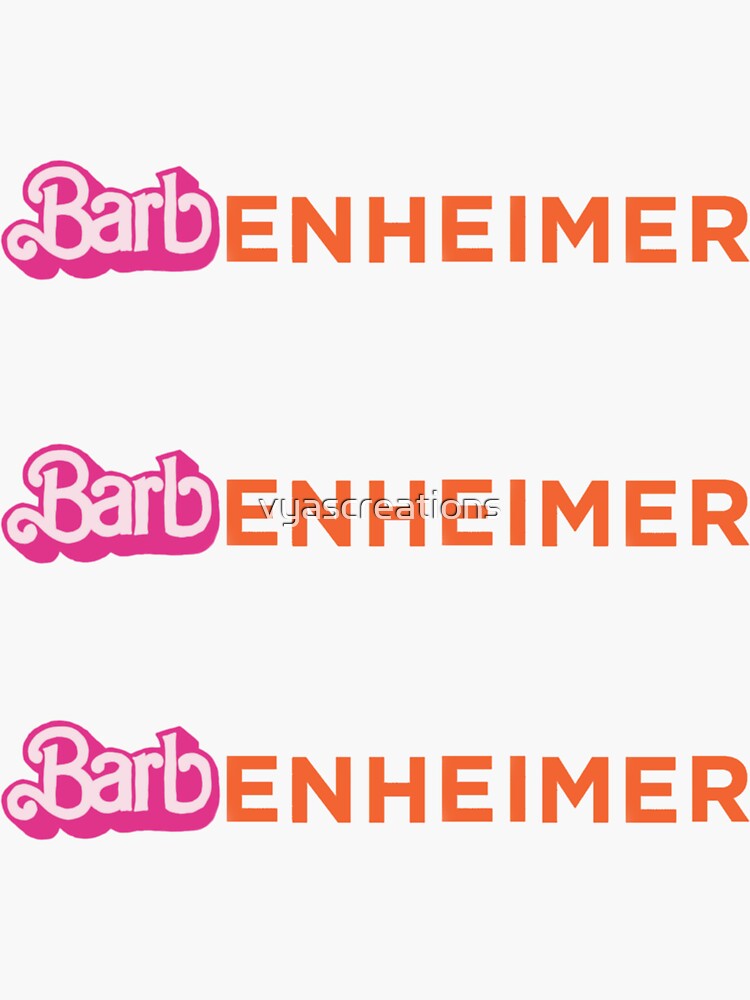 "Barbenheimer sticker(pack of 3- select big size)" Sticker for Sale by ...