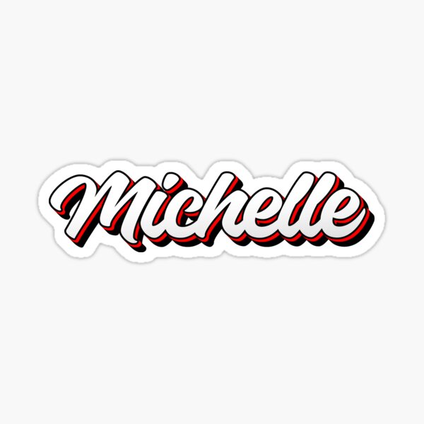 "Retro Michelle Name Label" Sticker for Sale by NafilNafiz | Redbubble