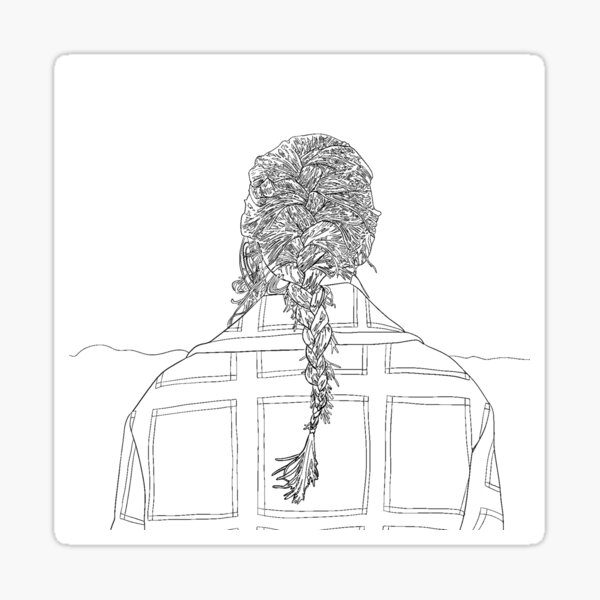 "Taylor Swift Evermore Album Outline Drawing" Sticker for Sale by ...