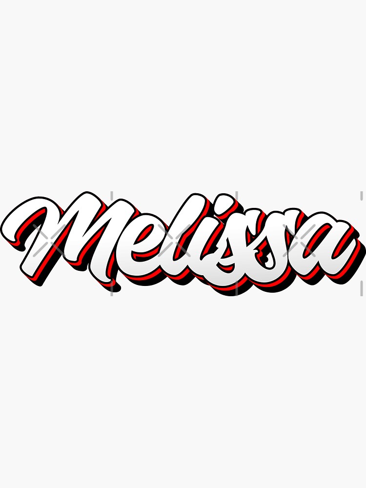 Retro Melissa Name Label Sticker For Sale By Nafilnafiz Redbubble
