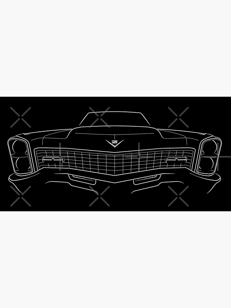 "1967 Caddy - front stencil, white" Poster by mal-photography | Redbubble