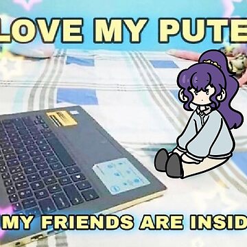 "i love my puter" Sticker for Sale by salneedscoffee | Redbubble