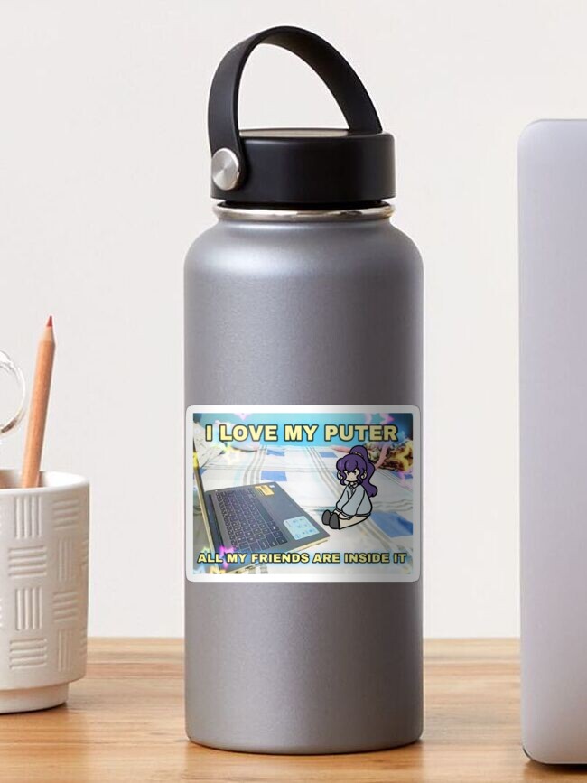 "i love my puter" Sticker for Sale by salneedscoffee | Redbubble