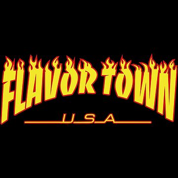 "FLAVORTOWN " Sticker for Sale by keatondavi-es | Redbubble