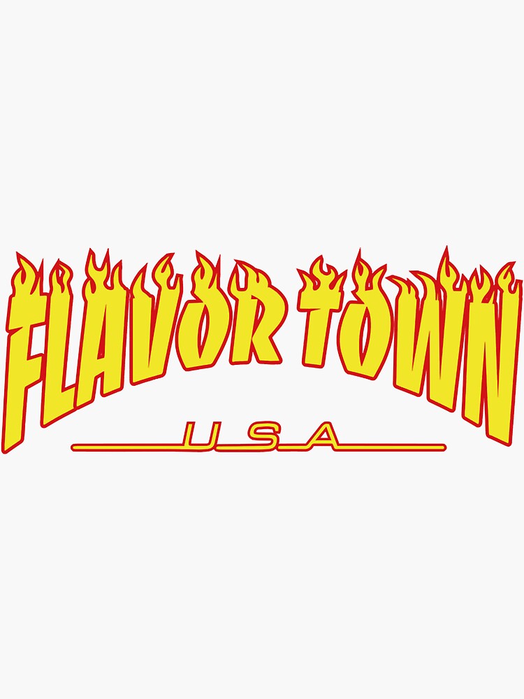 "FLAVORTOWN " Sticker for Sale by keatondavi-es | Redbubble