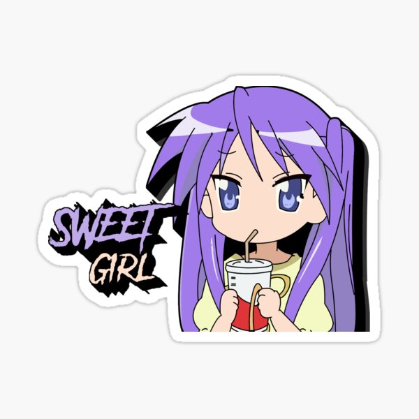 "Cute anime girl" Sticker for Sale by VentureGraphics | Redbubble