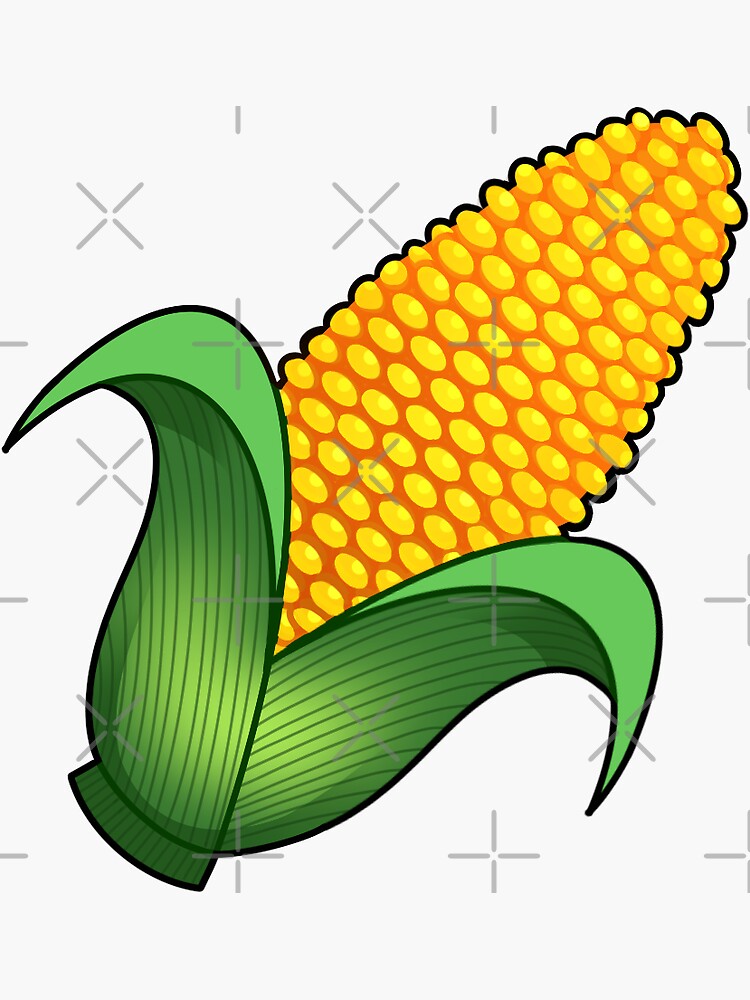 "Corn on the Cob" Sticker for Sale by lulubeeart | Redbubble