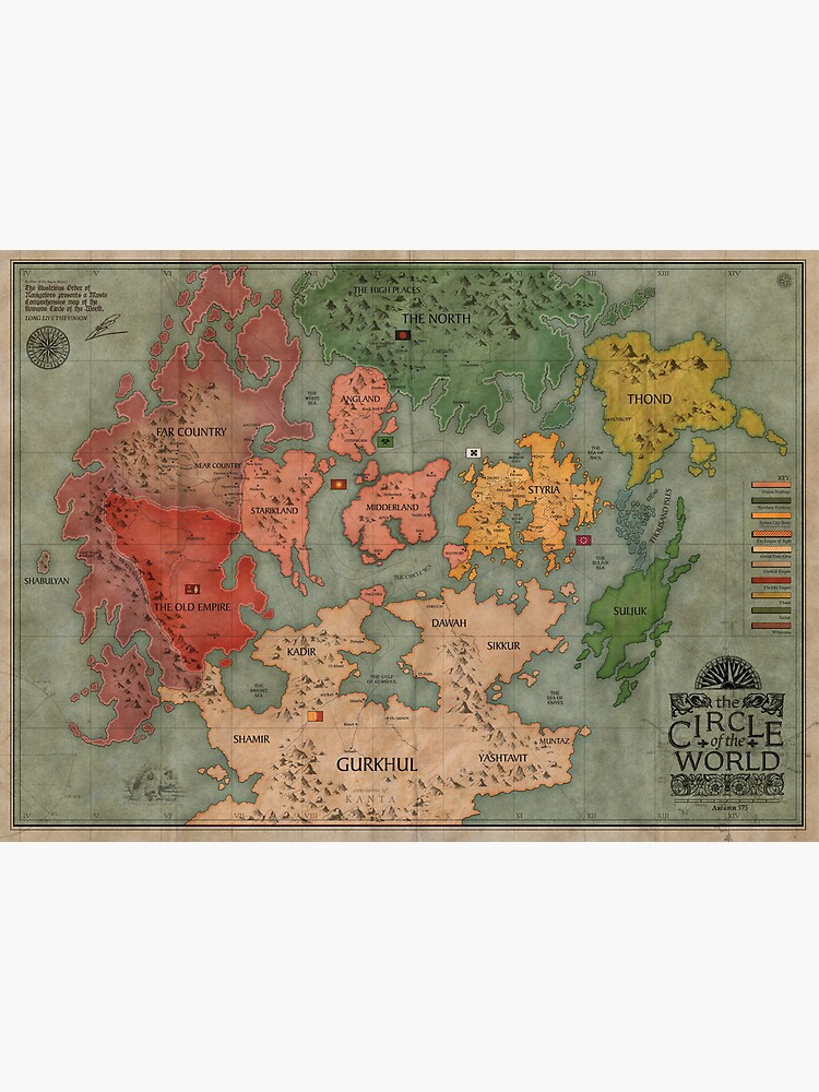 "First Law: The Circle of The World full map" Art Board Print for Sale ...