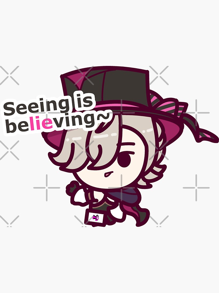 "lyney | (fan-art by smoomaru)" Sticker for Sale by smoomaru | Redbubble