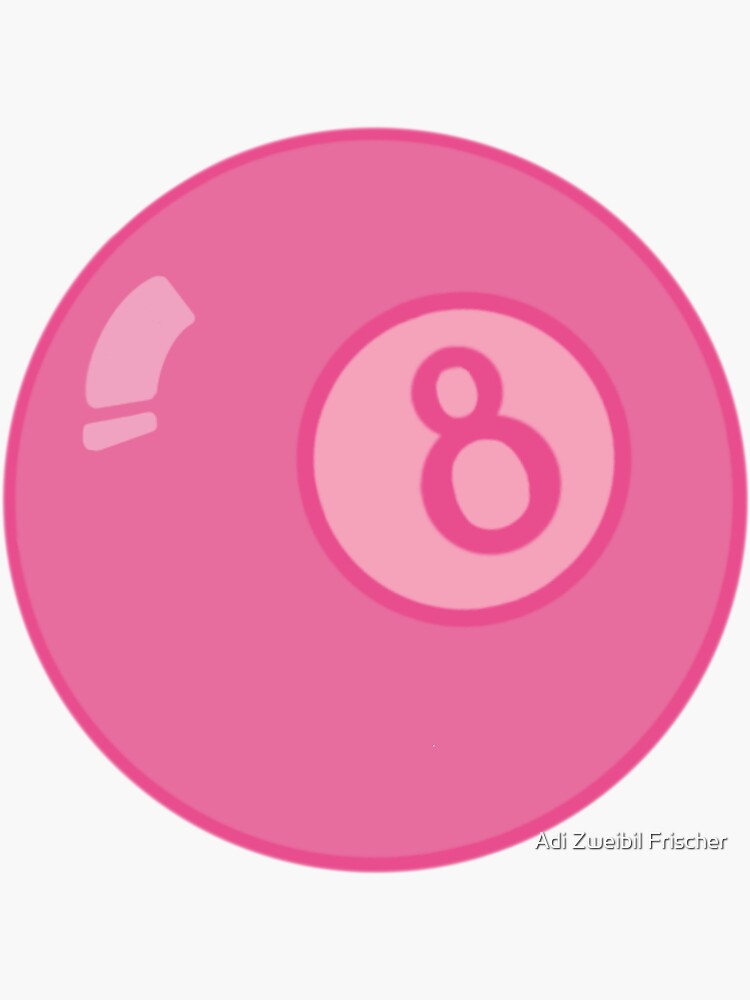 "Pink 8 Ball" Sticker for Sale by A F | Redbubble
