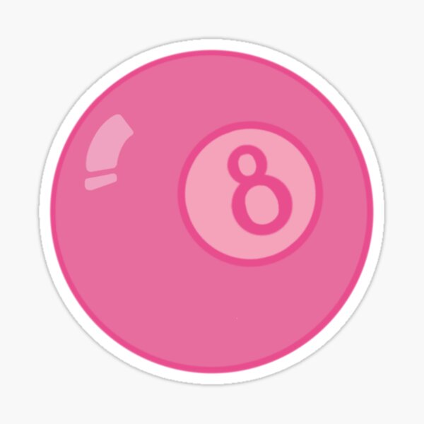 "Pink 8 Ball" Sticker for Sale by A F | Redbubble