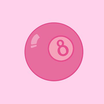 "Pink 8 Ball" Sticker for Sale by A F | Redbubble