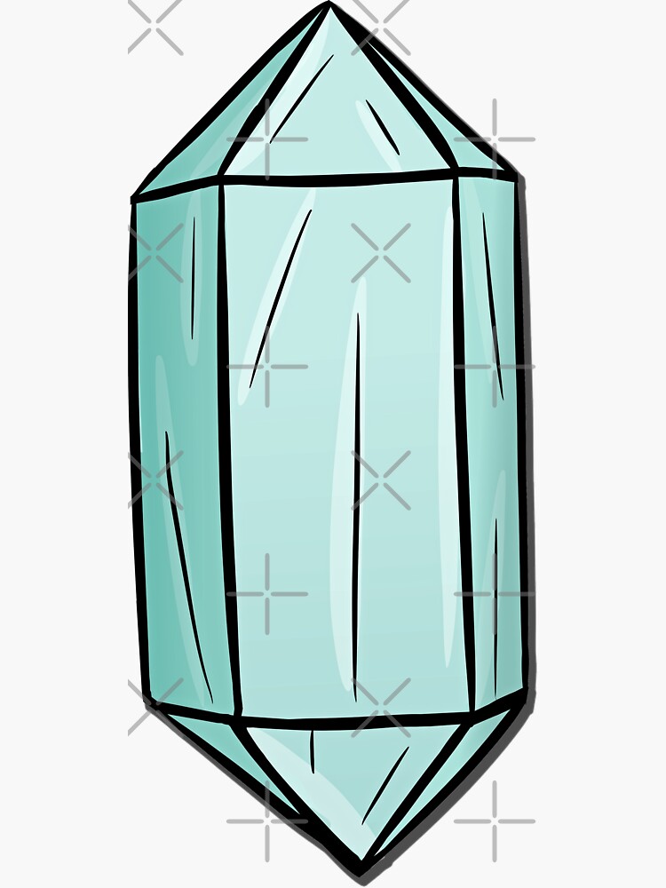 "BLUE CRYSTAL" Sticker for Sale by r0undincircles | Redbubble