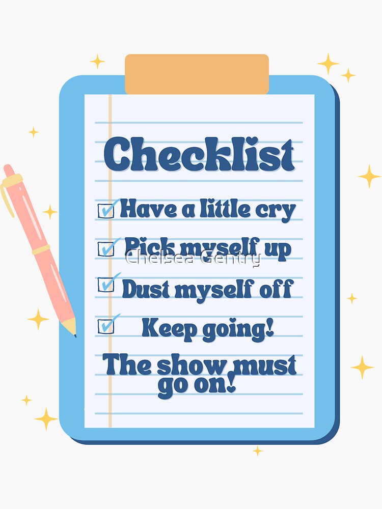 "Checklist" Sticker for Sale by ceegent | Redbubble