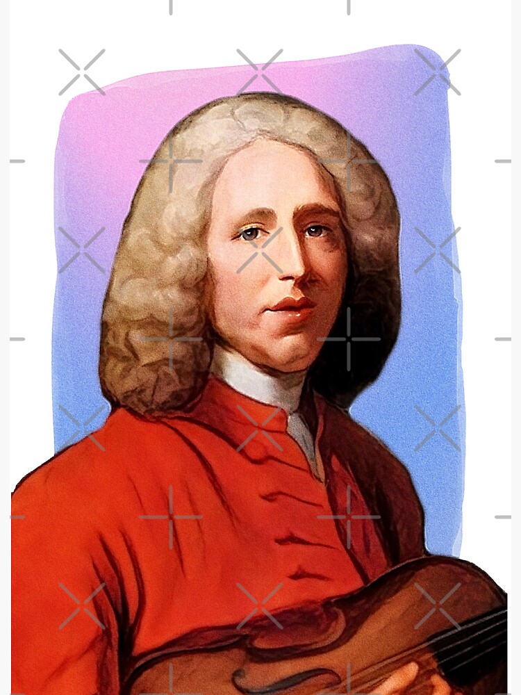 "French Composer Jean Philippe Rameau illustration " Art Board Print ...