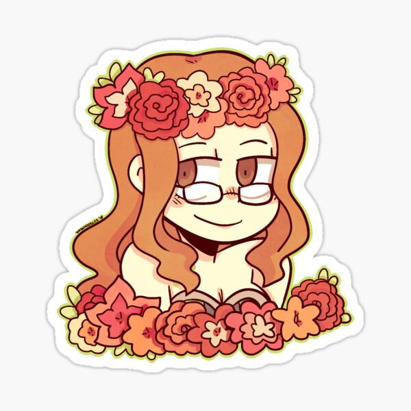 "Evergreen Flower Crown sticker" Sticker by Dragnoodles | Redbubble