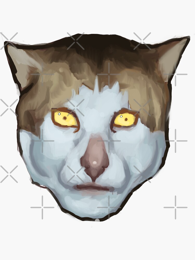 "Monday left me Broken cat" Sticker for Sale by BandArtShop | Redbubble