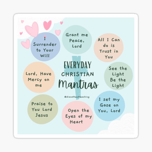 "Christian Mantras for Meditation" Sticker for Sale by DianaTheo ...