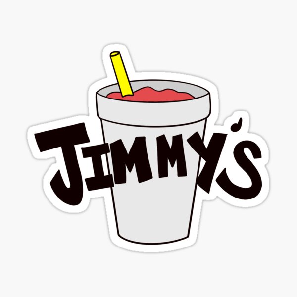 "Jimmy’s Slushie" Sticker for Sale by morganfaith37 | Redbubble