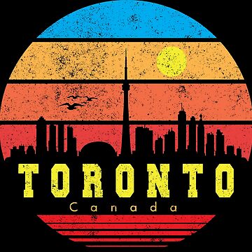 "Toronto Canada - Vintage Skyline " Sticker for Sale by IonDprize ...