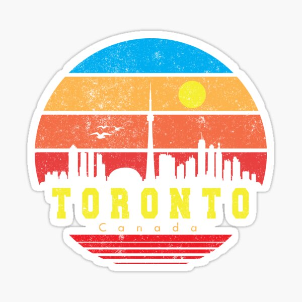 "Toronto Canada - Vintage Skyline " Sticker for Sale by IonDprize ...