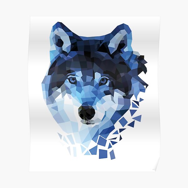 "Don't be afraid of the big blue wolf" Poster for Sale by bluedutchie ...