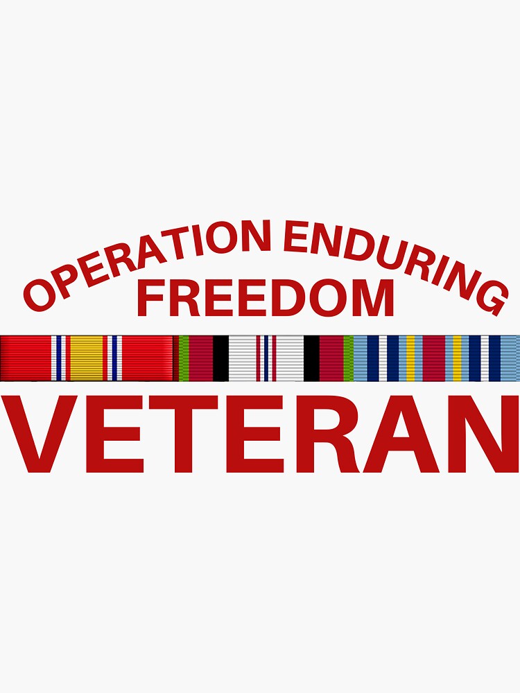 "Operation Enduring Freedom Veteran" Sticker for Sale by Sticks-n ...