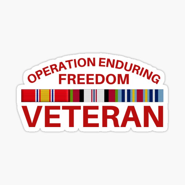 "Operation Enduring Freedom Veteran" Sticker for Sale by Sticks-n ...