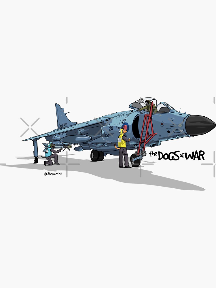 "The Dogs Of War: Sea Harrier" Sticker for Sale by siege103 | Redbubble