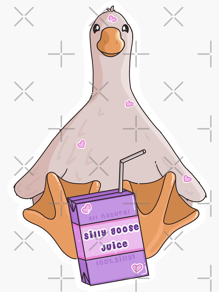 "Silly Goose Juice " Sticker for Sale by Sam H | Redbubble