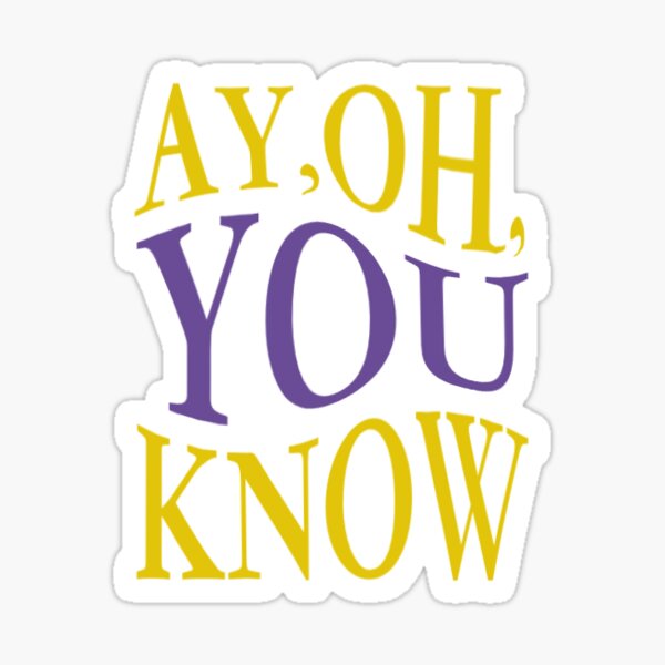 "ETA Alpha Omega "Ay, Oh, You Know"" Sticker for Sale by Jackson ...