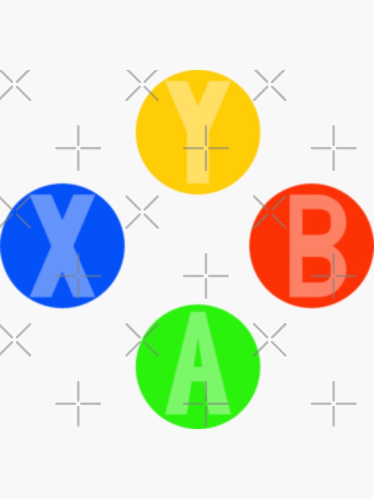 "Xbox 360 / Xbox One Controller Buttons A, B, X and Y" Sticker for Sale ...